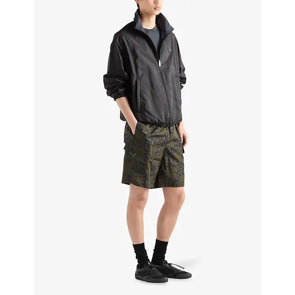 Prada Floral-print Re-nylon Swim Shorts - Blue