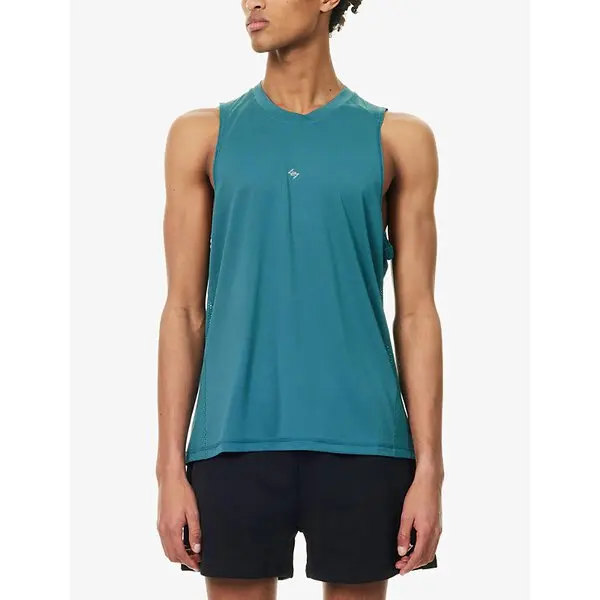 247 BY REPRESENT Numbers Stretch-jersey Vest - Teal