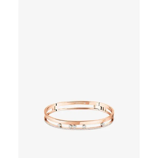 Messika Move Romane Diamond Bangle Bracelet - Pink