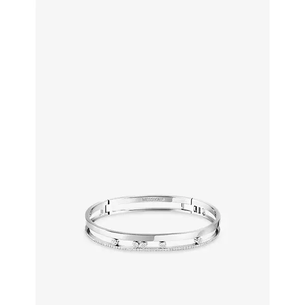 Messika Move Romane Diamond Bangle Bracelet - White