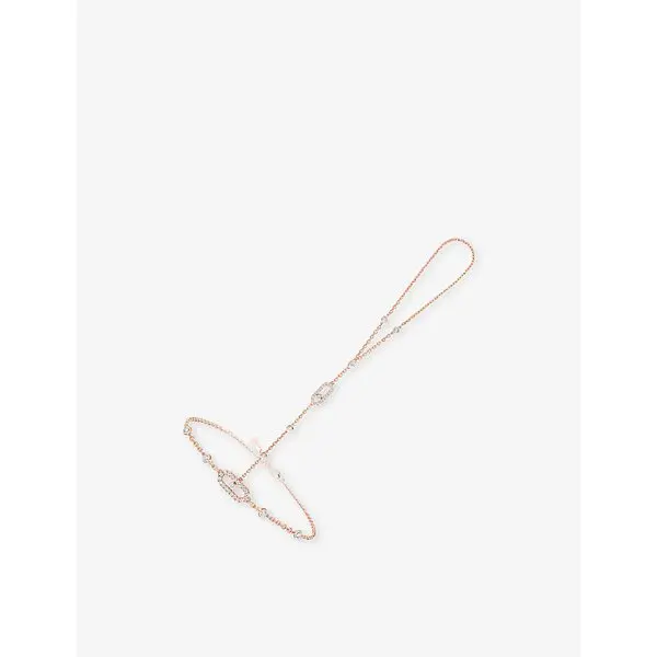 Messika Move Uno Diamond Hand Bracelet - Pink