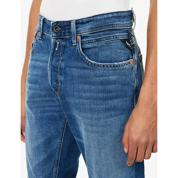 REPLAY Grover Straight-fit Stretch-denim Jeans