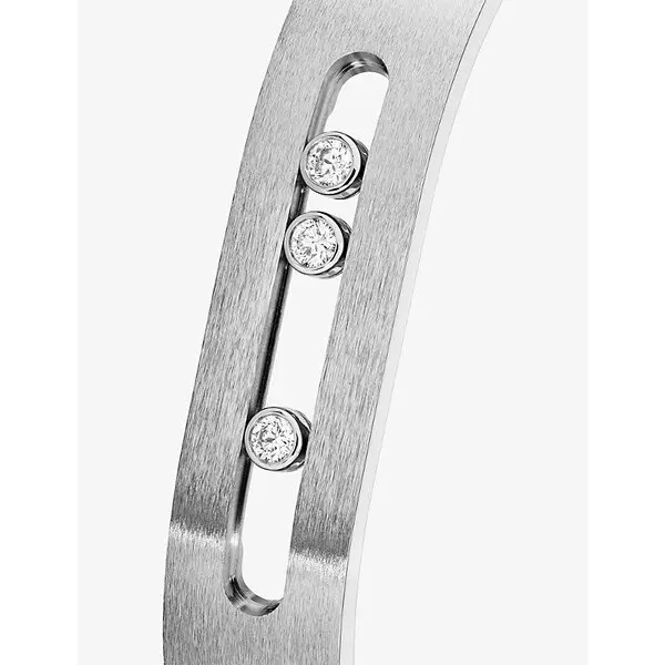 Messika Move Titanium And Diamond Bangle Bracelet