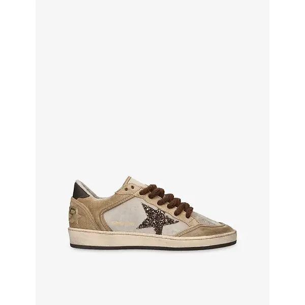 GOLDEN GOOSE Ball Star Suede Trainers - Beige Oth
