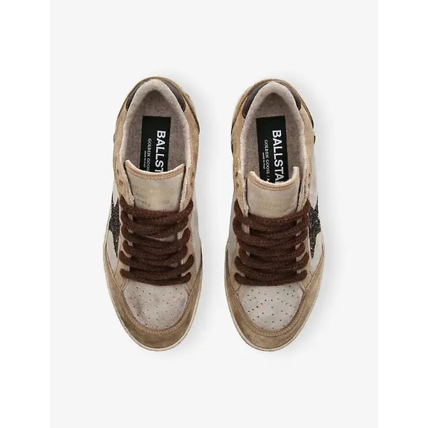 GOLDEN GOOSE Ball Star Suede Trainers - Beige Oth