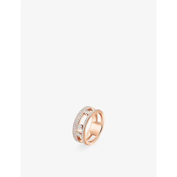 Messika Move Romane Pavé Diamond Ring - Pink