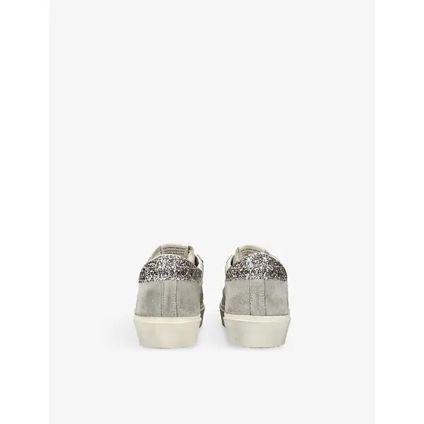 GOLDEN GOOSE Hi Star Suede Trainers - Silver Com