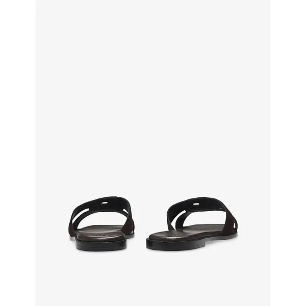 BOSS Monogram Suede Sandals