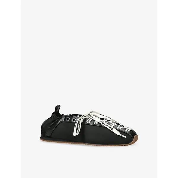 GANNI Woven Ballet Flats - Black