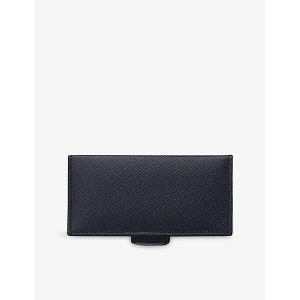 Smythson Panama Small Leather Cufflink Box 11cm