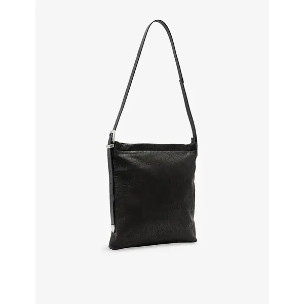 ALLSAINTS Flat Leather Cross-body Bag - Black