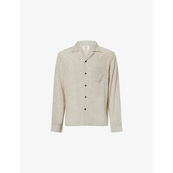 AUSTIN POST Printed Open-collar Woven Shirt