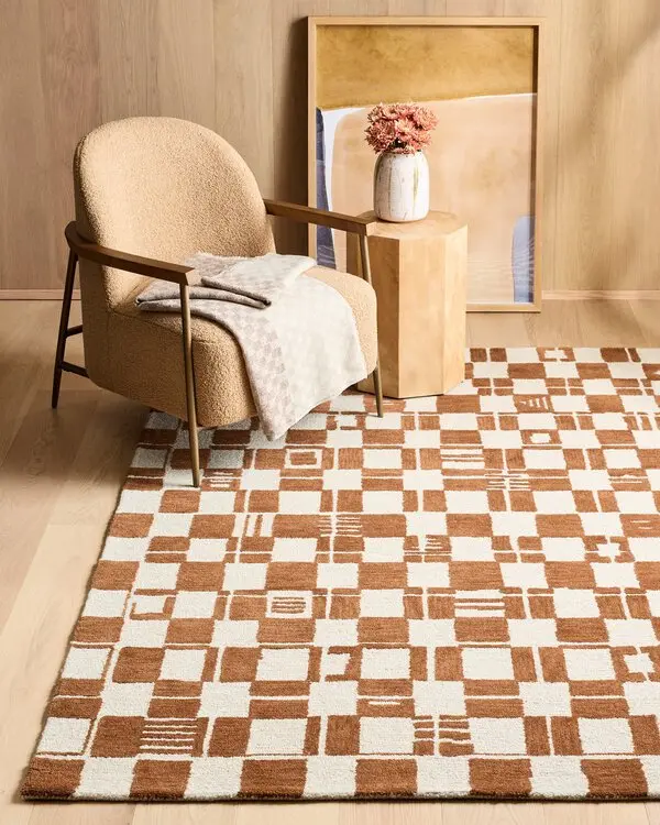 Quince Zion Wool Rug - Rust