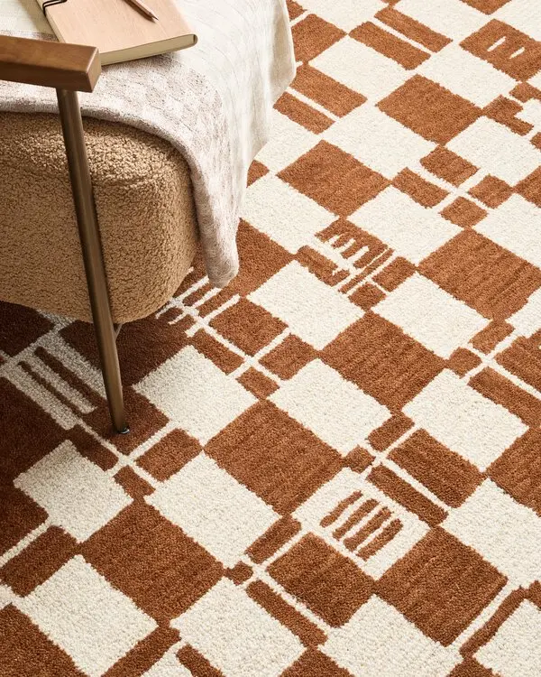 Quince Zion Wool Rug - Rust