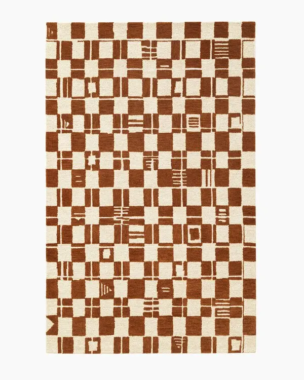Quince Zion Wool Rug - Rust