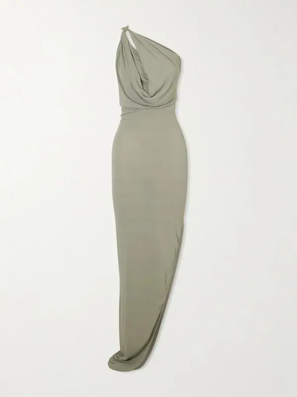 Rick Owens Aaliyah One-shoulder Gown - Green