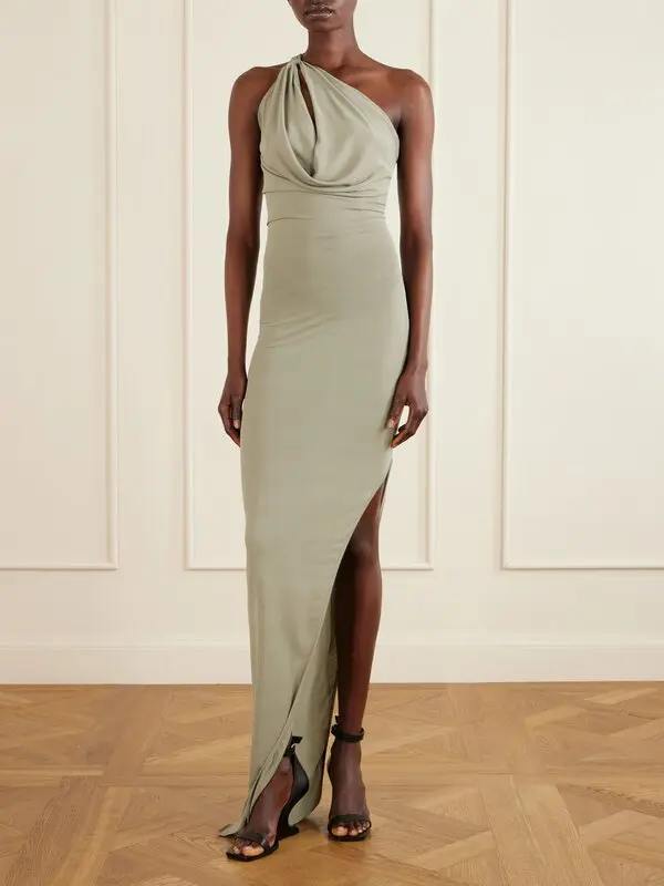 Rick Owens Aaliyah One-shoulder Gown - Green