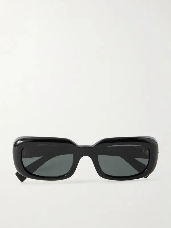 Miu Miu Square-frame Acetate Sunglasses - Black