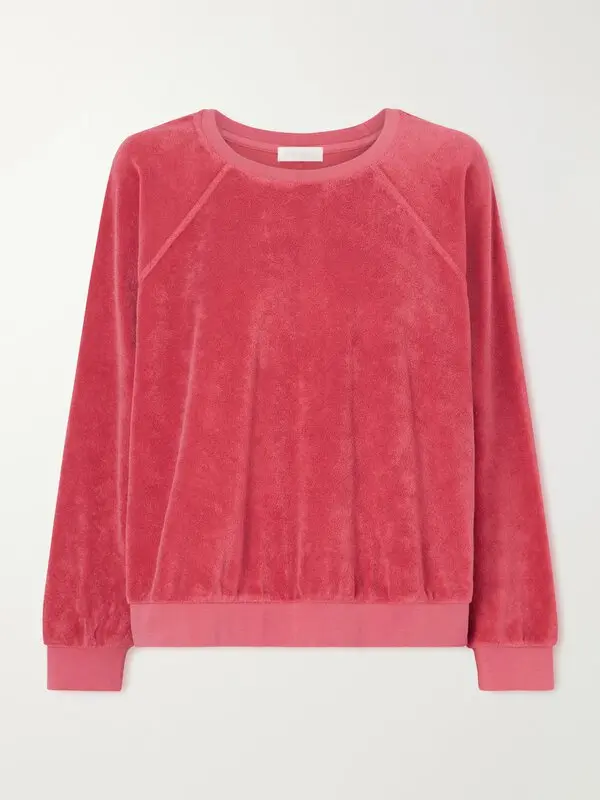 Suzie Kondi Samos Cotton-blend Terry Sweatshirt - Red