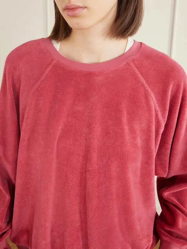 Suzie Kondi Samos Cotton-blend Terry Sweatshirt - Red