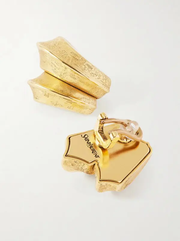 Saint Laurent Bo Pointes Arrondies' Earrings