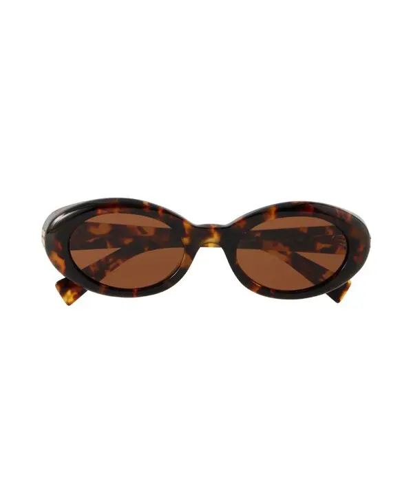 Miu Miu Rounded-frame Acetate Sunglasses - Tortoiseshell
