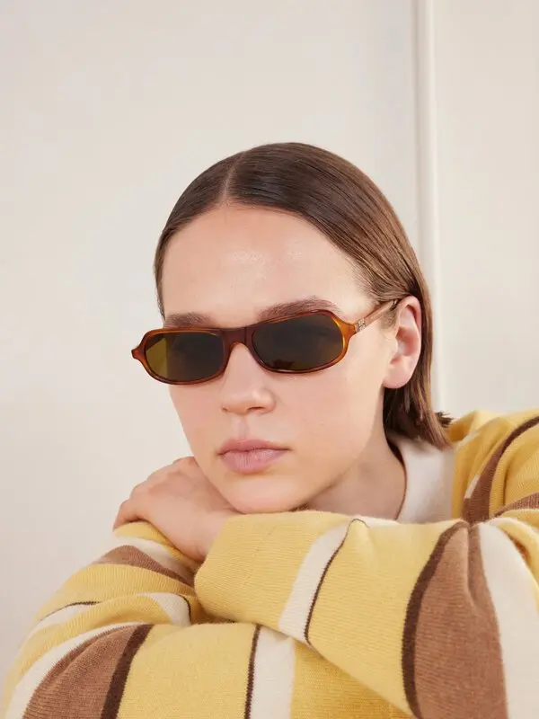 Miu Miu Round-frame Acetate Sunglasses - Brown
