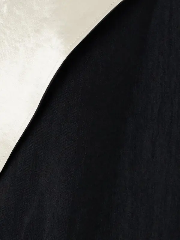 Maria Mcmanus Reversible Twill And Hammered-satin Coat