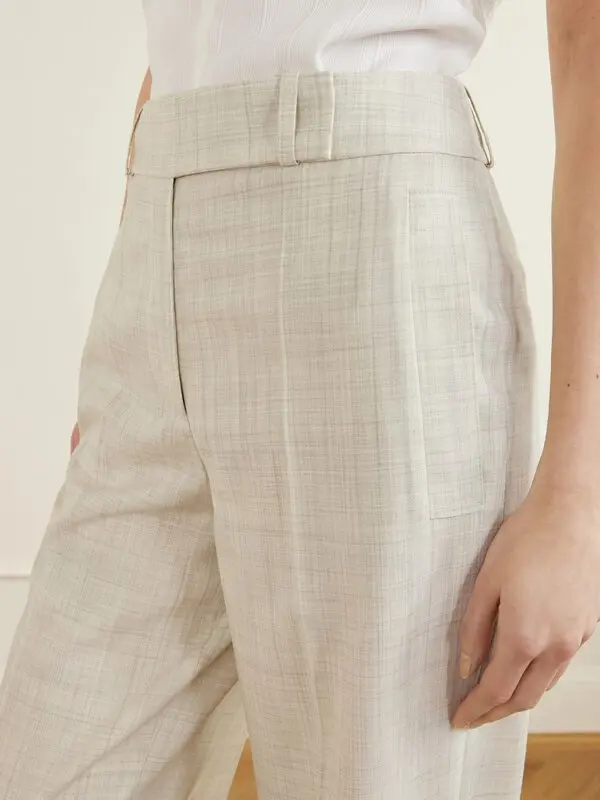 JOSEPH Zen Wool-twill Straight-leg Trousers - Neutrals