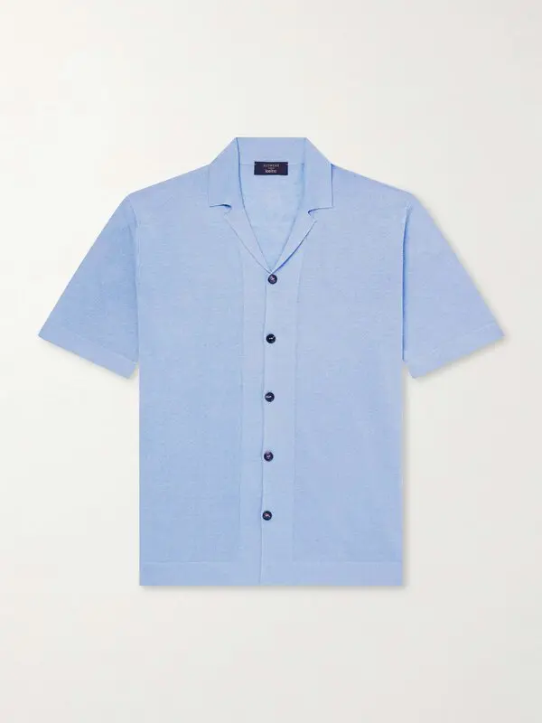 SLOWEAR Incotex Zanone Icelino Polo Shirt - Blue