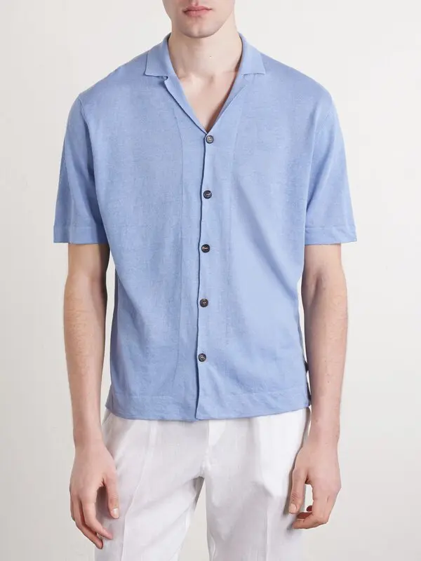 SLOWEAR Incotex Zanone Icelino Polo Shirt - Blue
