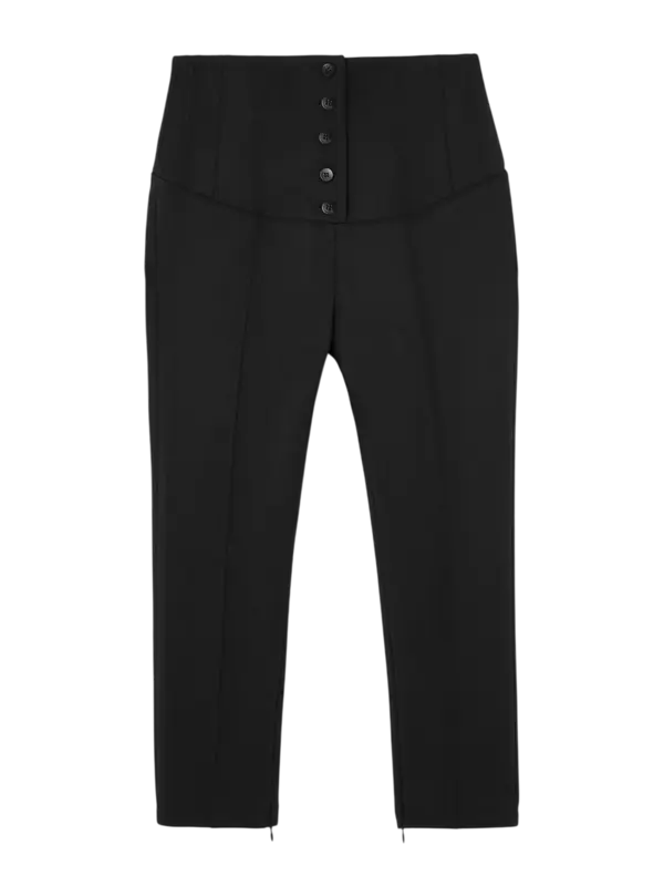Jacquemus Le Pantalon Arlesien Crepe Capri Pants - Black