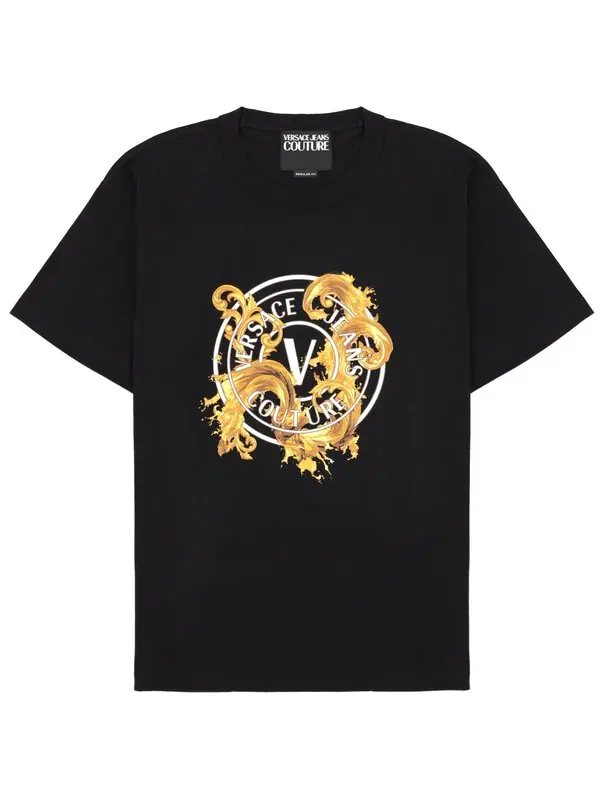 Versace T-shirt Con Stampa - Black