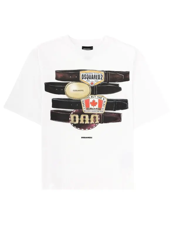Dsquared2 T-shirt Con Stampa - White