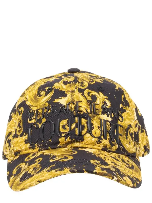 Versace Baseball Cap With Print And Logo - Multicolour