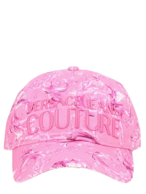 Versace Baseball Cap With Print And Logo - Pink