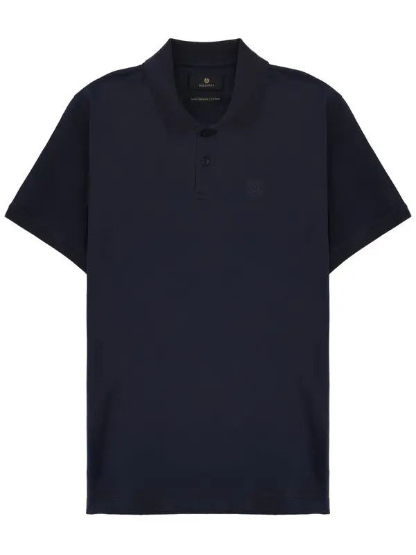 Belstaff Polo "steel" Con Patch Logo - Blue