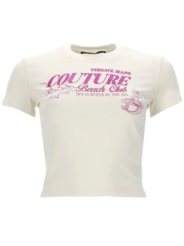 Versace T-shirt With Glitter Logo