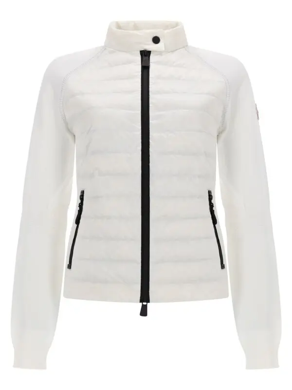 Moncler Padded Zip-up Cardigan - White