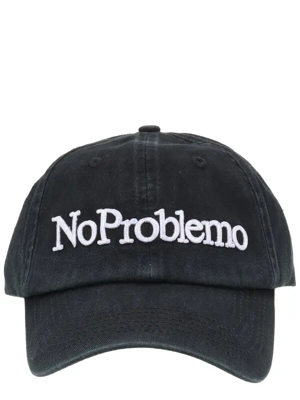 NO PROBLEMO Baseball Cap With Logo - Black