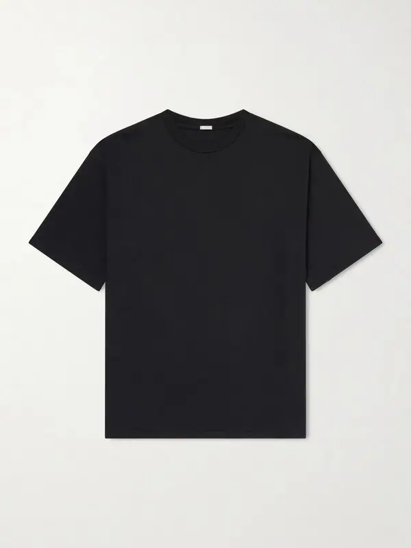 A.PRESSE Cotton And Cashmere-blend T-shirt - Black
