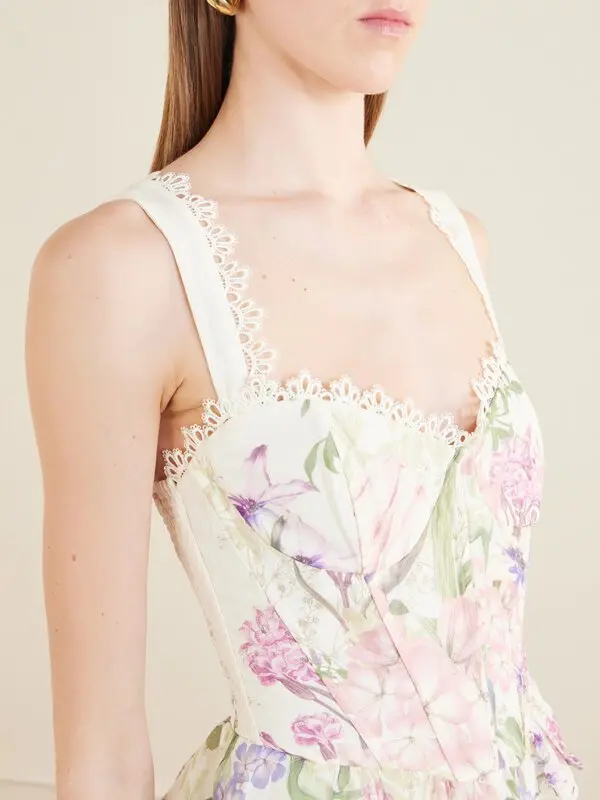 Charo Ruiz Ibiza Floret Floral Cotton-blend Top