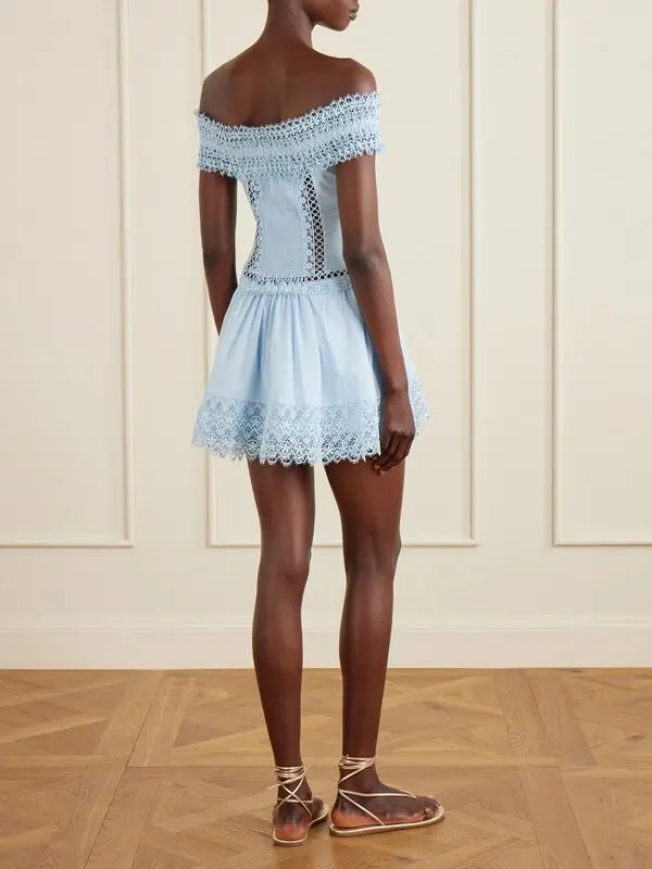 Charo Ruiz Ibiza Eliane Cotton-blend Mini Dress