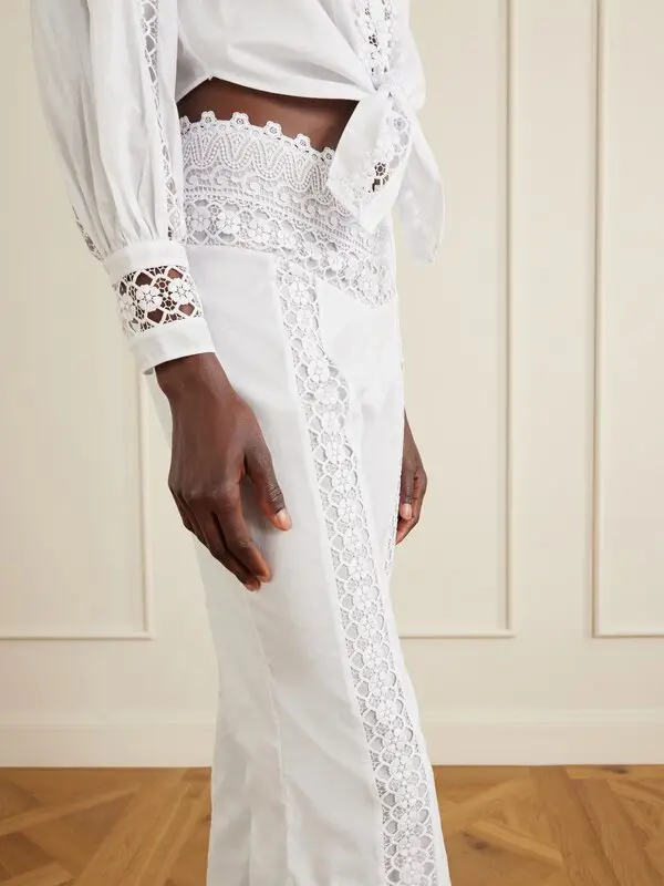 Charo Ruiz Ibiza Vianora Cotton-blend Wide-leg Pants