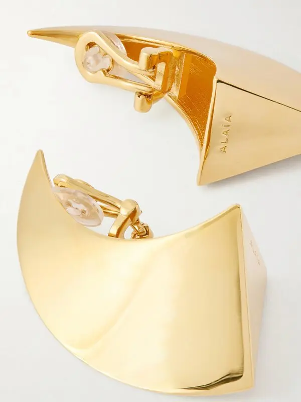 Alaïa Sculptural Earrings - Gold