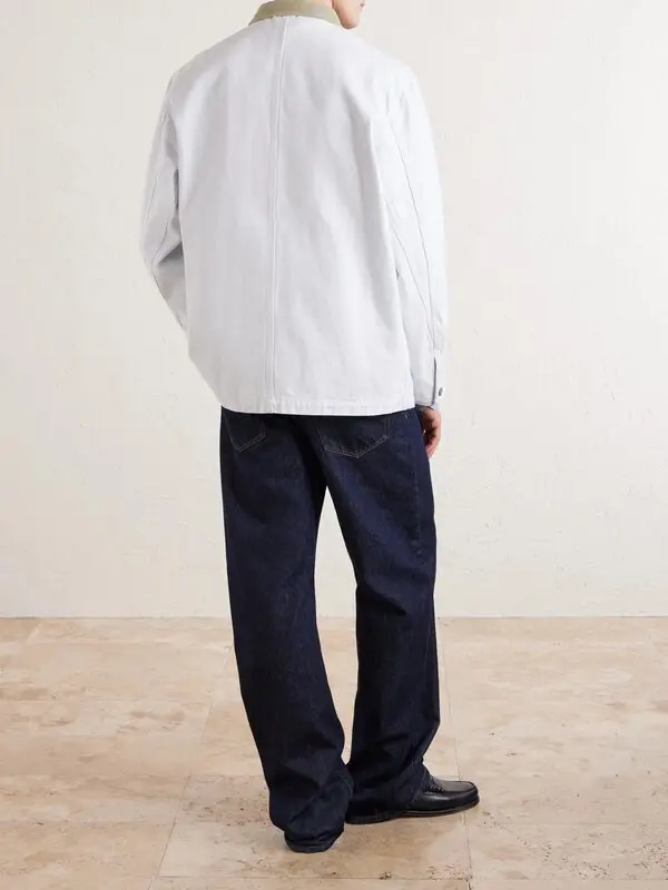 Aimé Leon Dore Corduroy-trimmed Denim Trucker Jacket