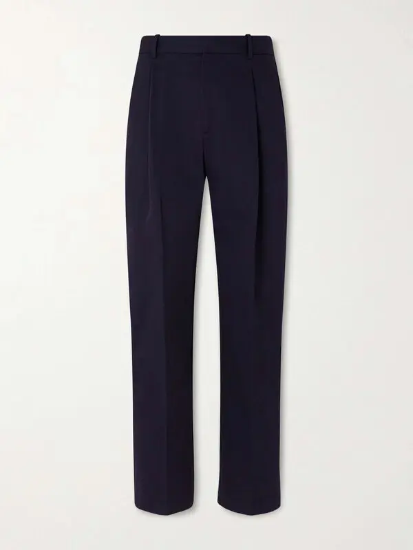 Altea Orval Cotton And Linen-blend Gabardine Trousers