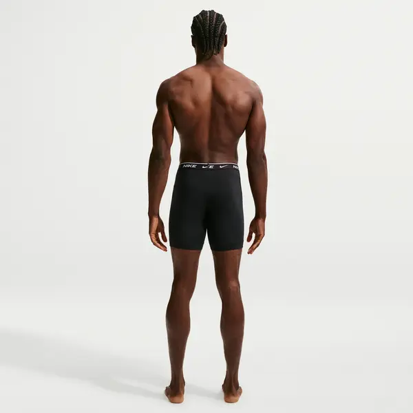 Nike Essential Cotton Stretch Dri-fit Long Boxer Briefs - Black