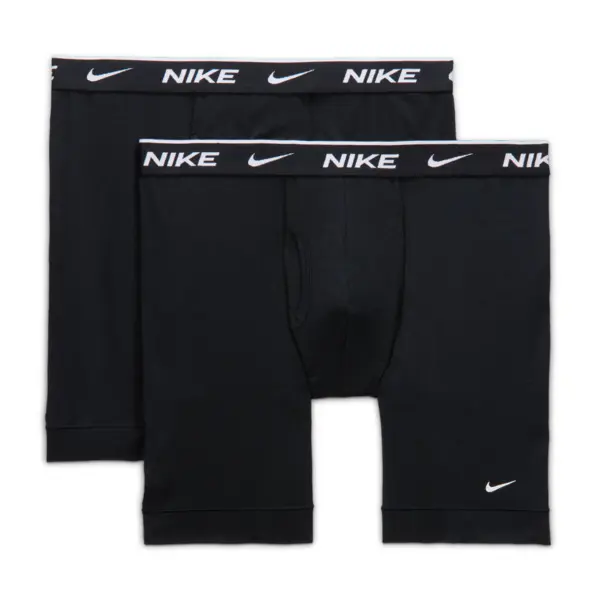 Nike Essential Cotton Stretch Dri-fit Long Boxer Briefs - Black
