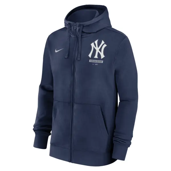 Nike New York Yankees Lockup Mlb Full-zip Hoodie - Blue